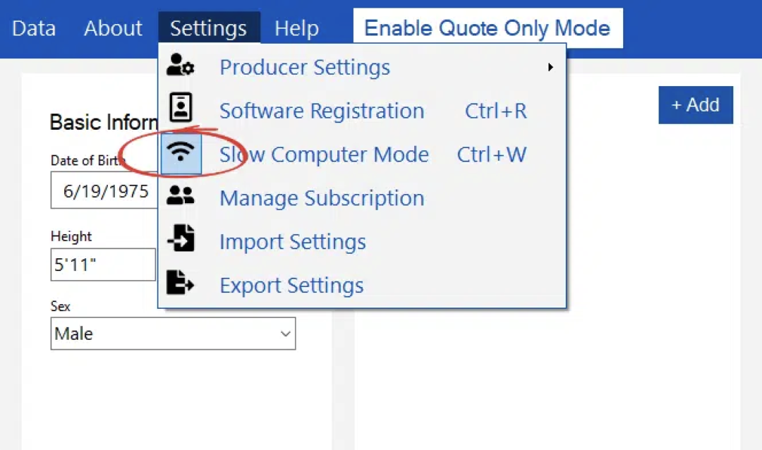 Enable Slow Computer Mode